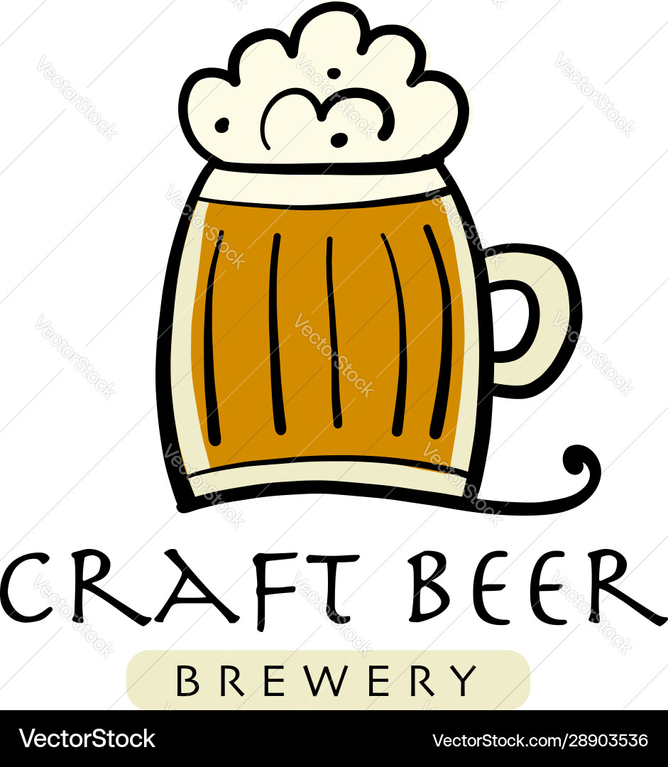 Logo design template for beer house bar pub Vector Image