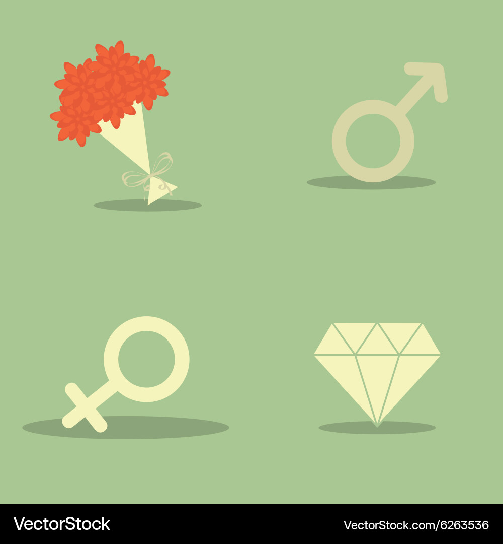 Love objects Royalty Free Vector Image - VectorStock