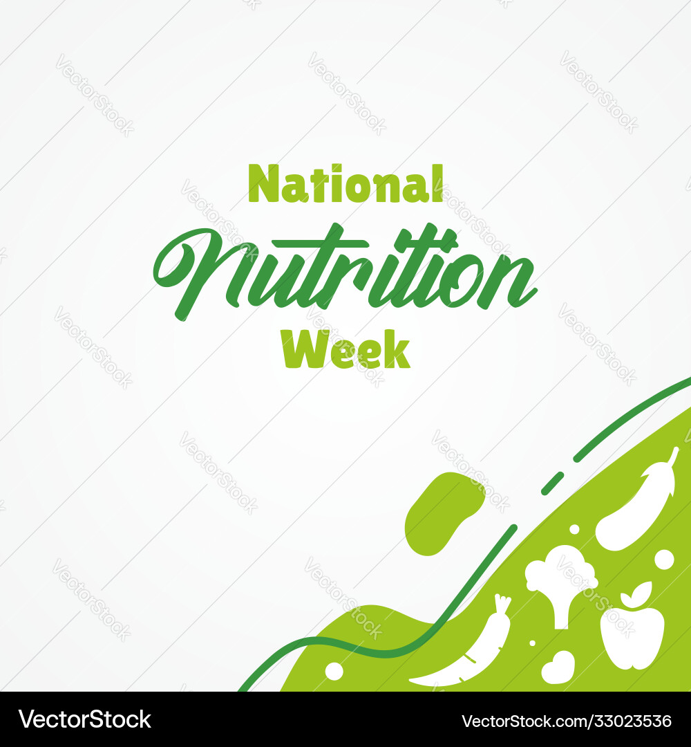 National nutrition week design for celebrate Vector Image