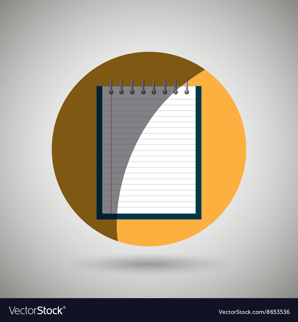 Notebook icon design Royalty Free Vector Image