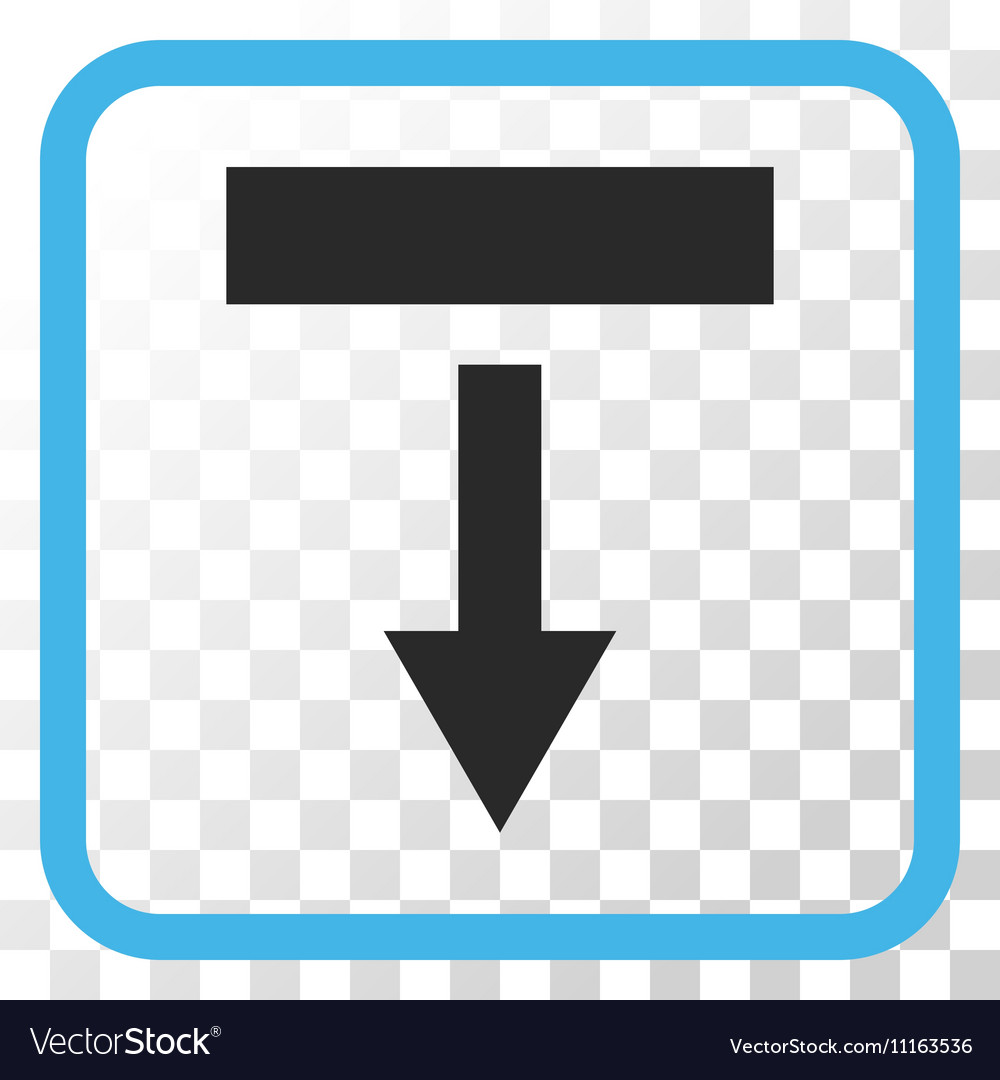 Pull down icon in a frame Royalty Free Vector Image