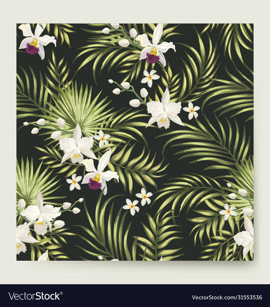 Seamless tropical pattern Royalty Free Vector Image