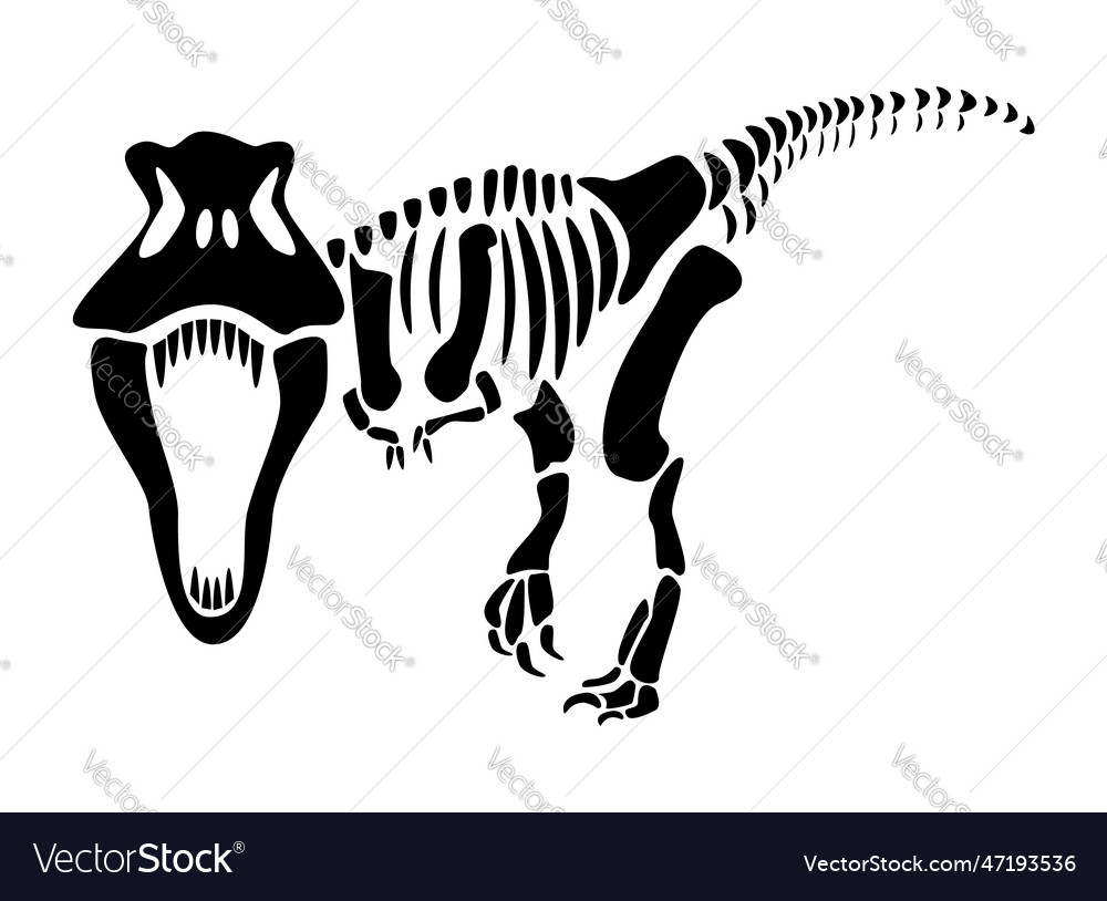 T Rex Bones Silhouette
