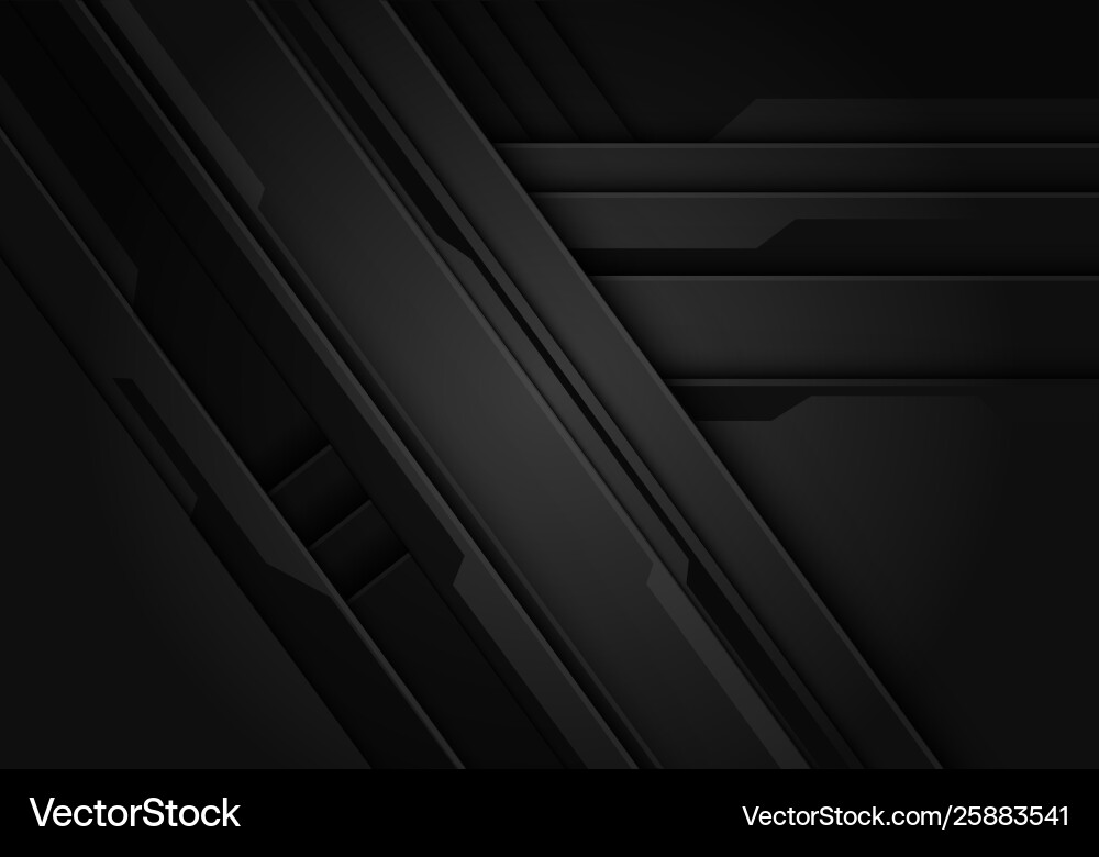 Abstract black metallic futuristic style Vector Image
