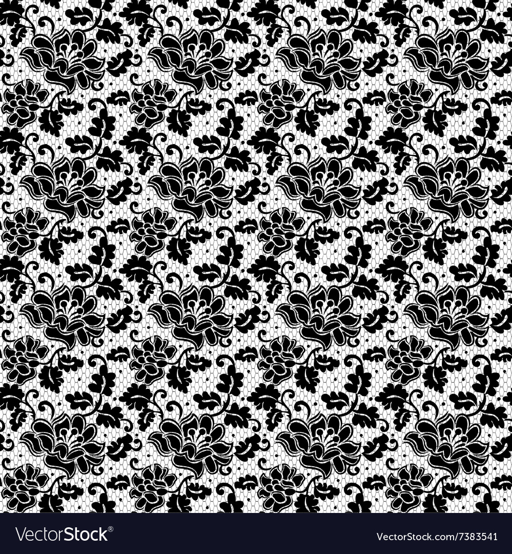 Black lace pattern Royalty Free Vector Image - VectorStock