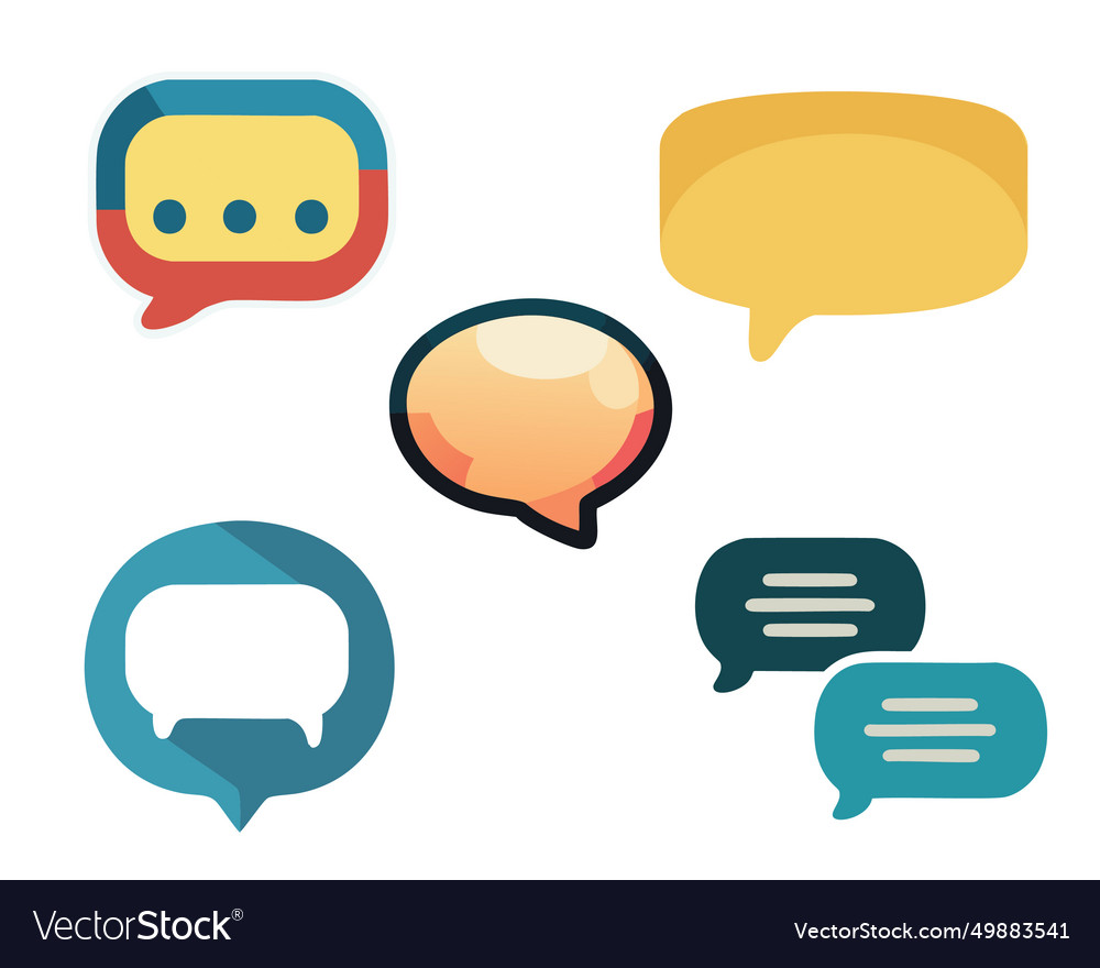 Chat bubbles Royalty Free Vector Image - VectorStock