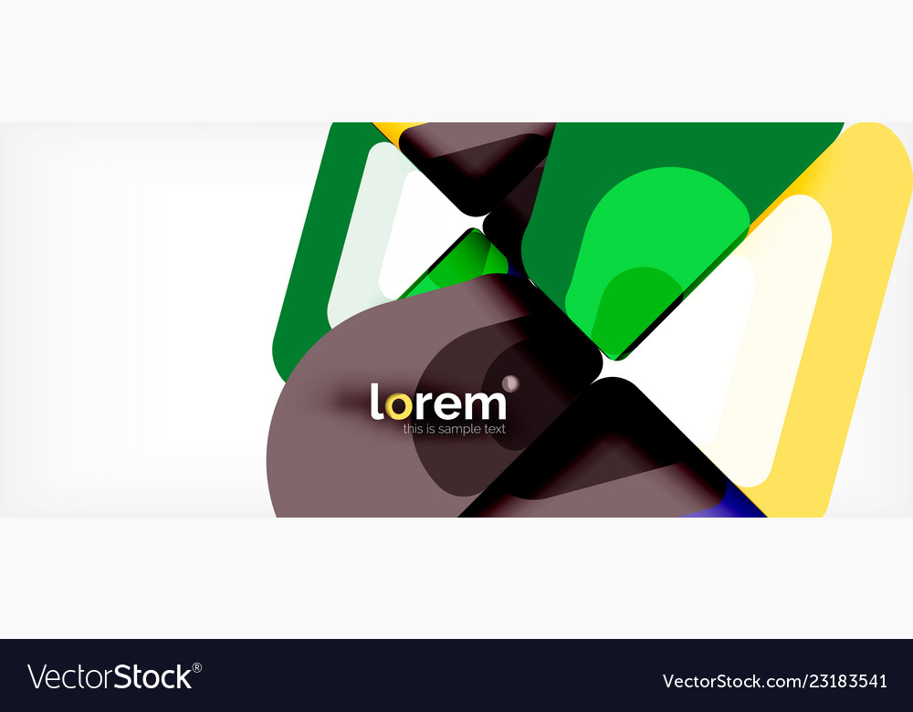 Colorful trendy geometric shapes background Vector Image