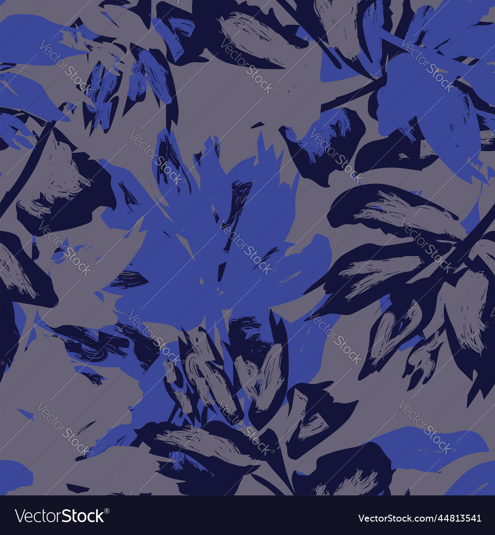 Floral brush strokes seamless pattern design Vector Image