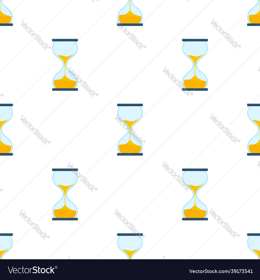 Hourglass pattern highly detailed antique clock Vector Image