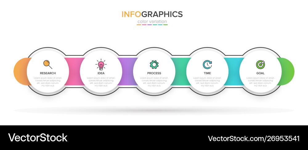 Infographic design with icons and 5 options Vector Image