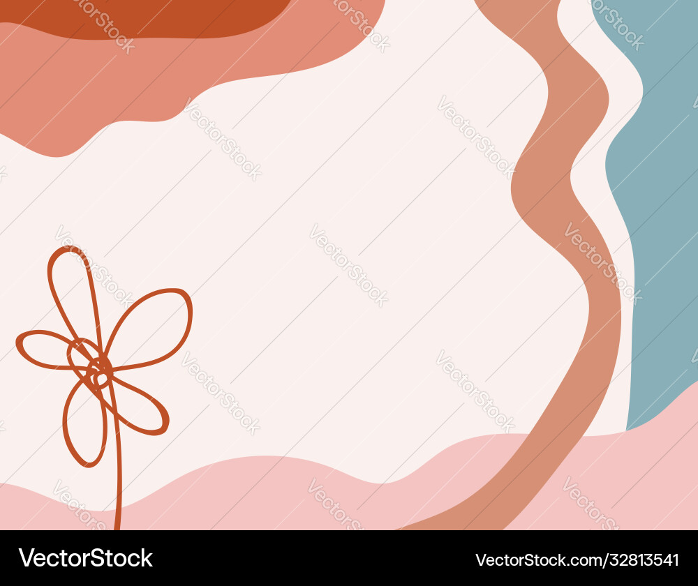 Rectangular background with abstract shapes Vector Image