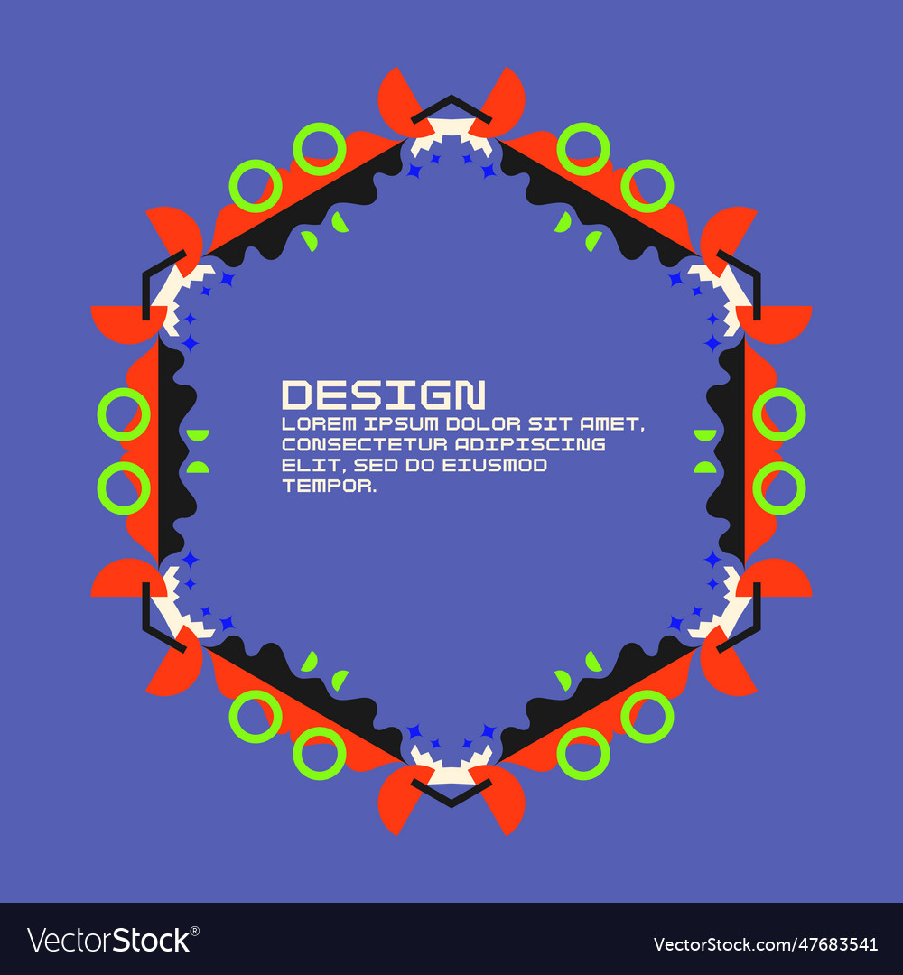 Symmetrical composition of geometric shapes Vector Image