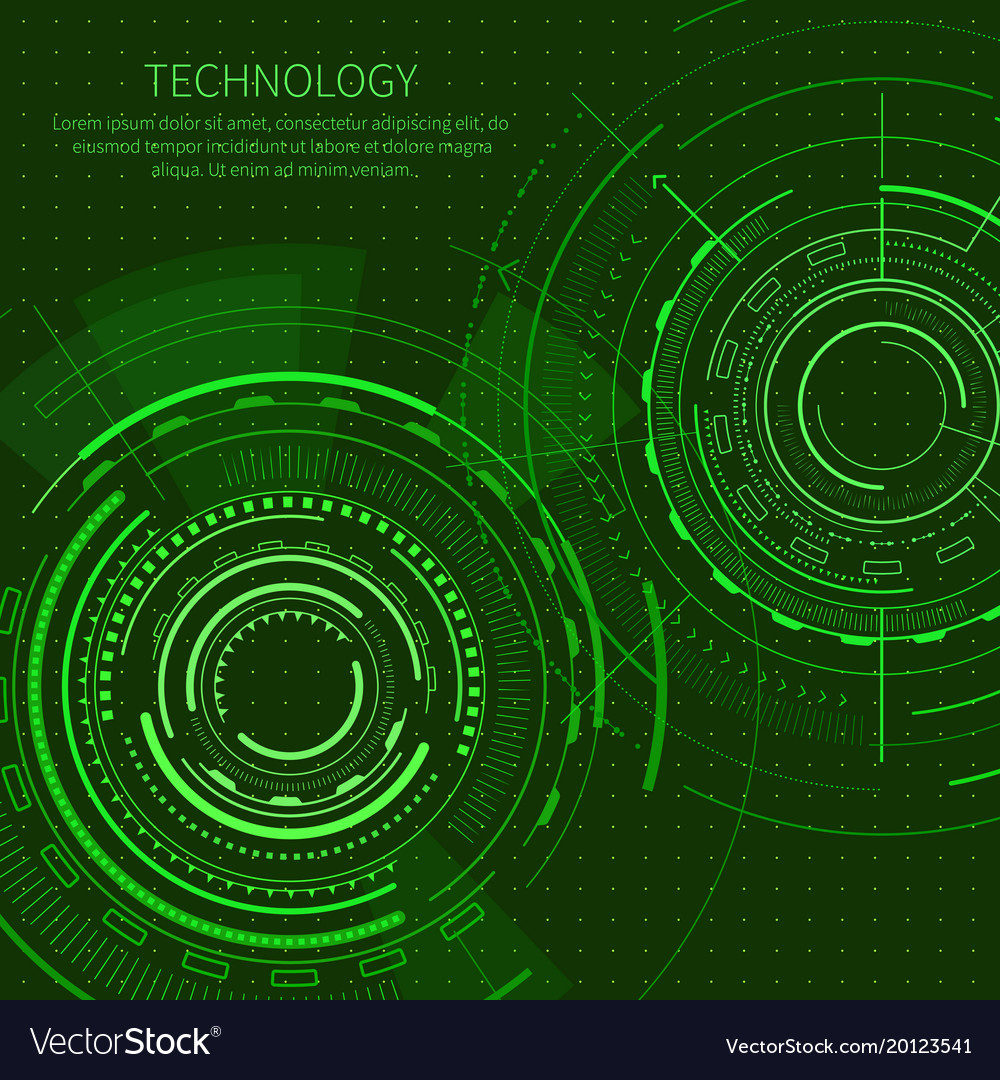 Technology poster with text Royalty Free Vector Image