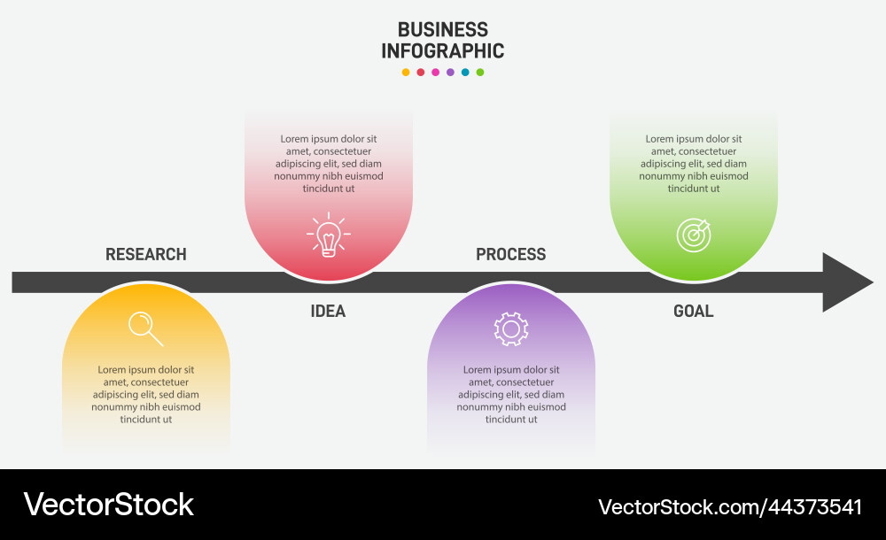 Vertical infographic design with icons and 4 Vector Image