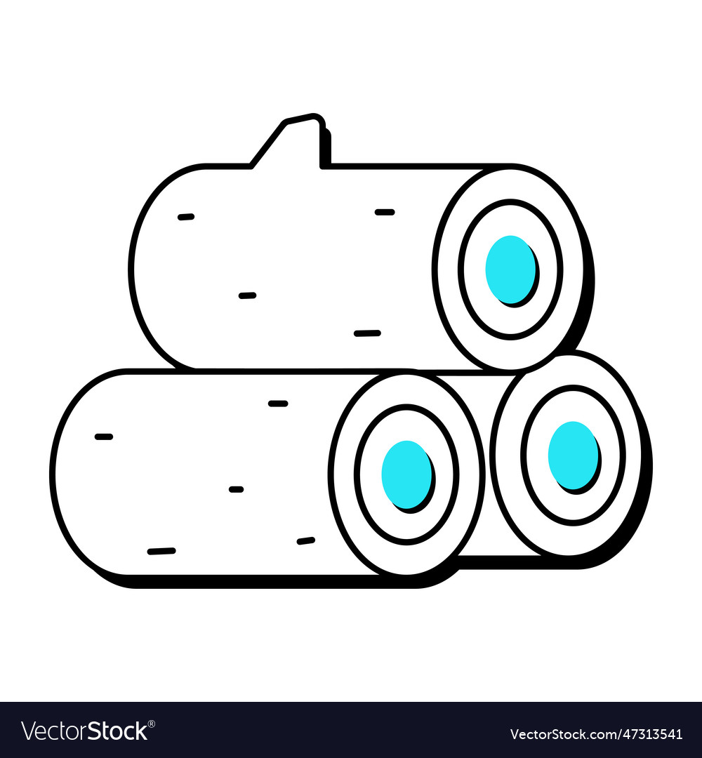 Wood logs Royalty Free Vector Image - VectorStock