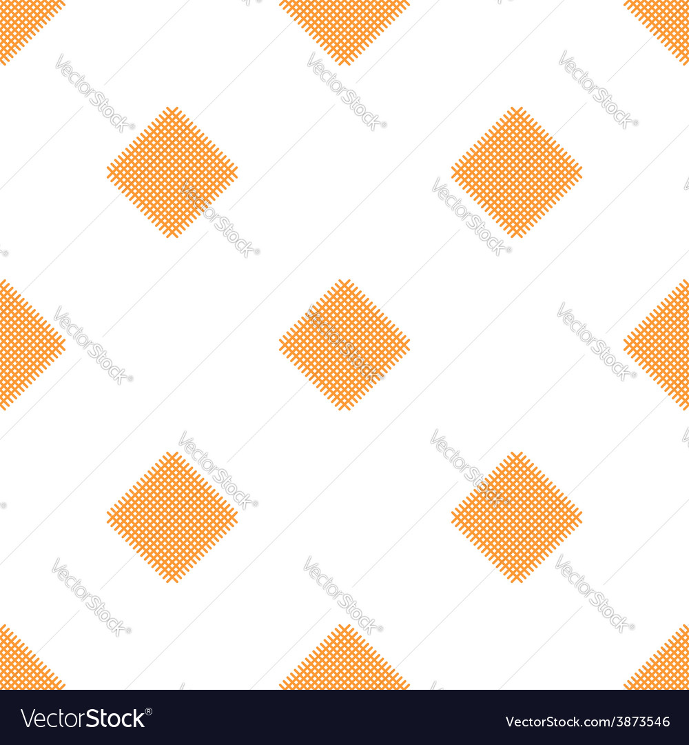 Checkered tablecloths pattern - endless - yellow Vector Image