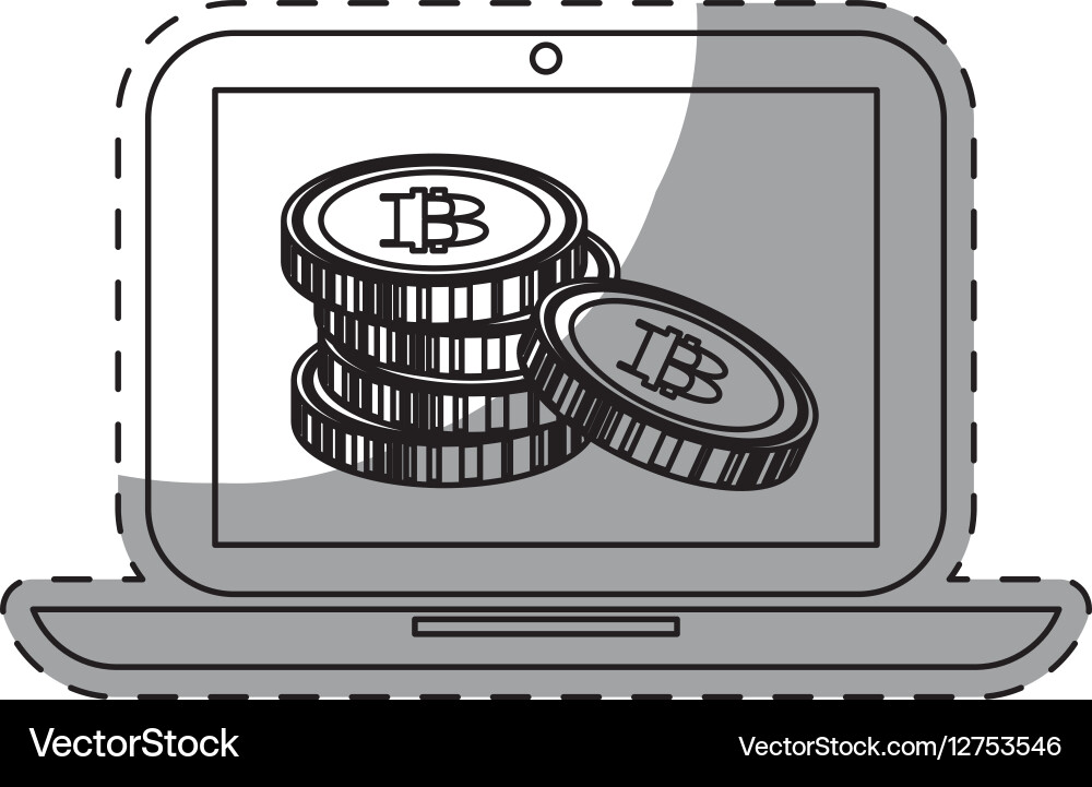 Coin with letter b money related icon image Vector Image