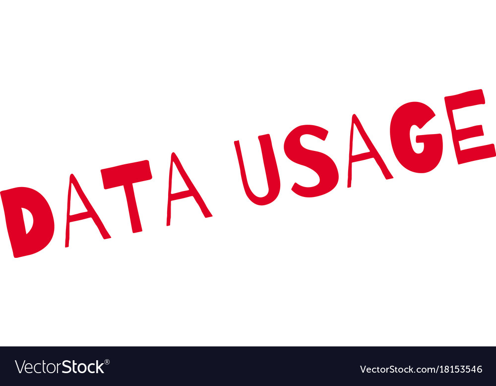 Data usage rubber stamp Royalty Free Vector Image