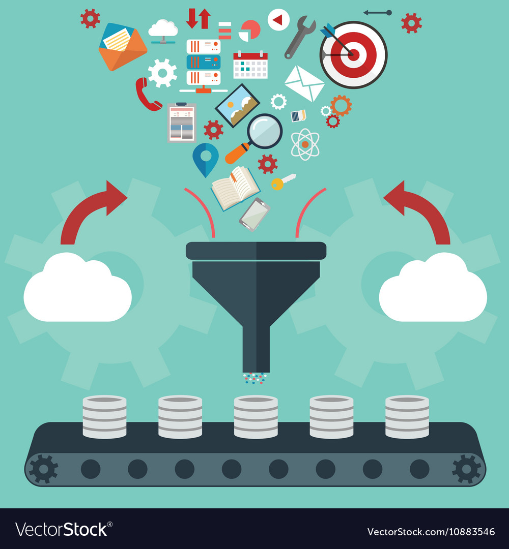 Flat design concepts for creative Royalty Free Vector Image