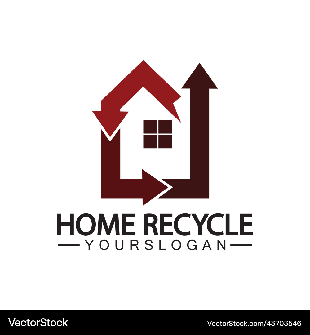 House home recycle logo icon design Royalty Free Vector