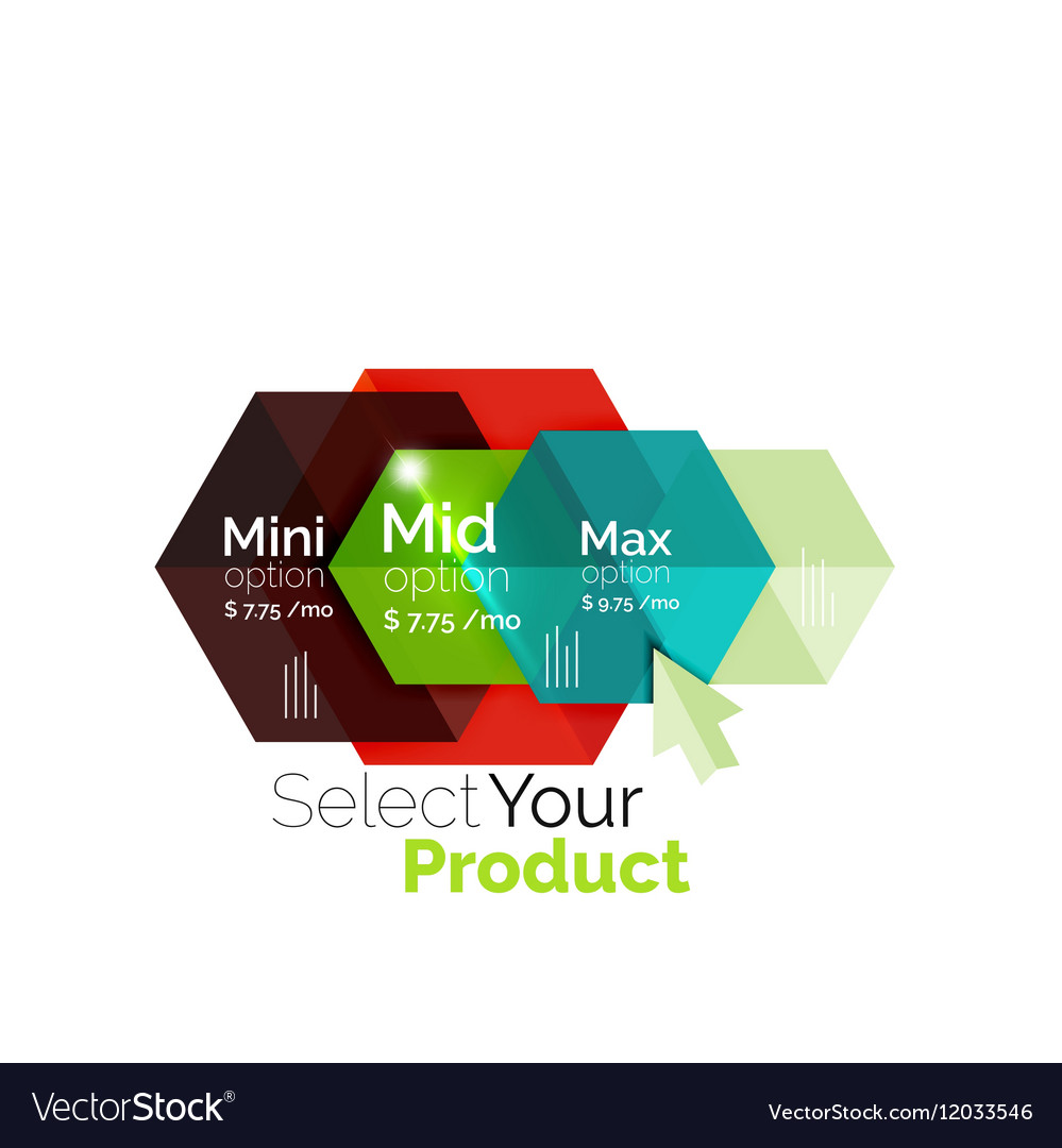 Option select template Royalty Free Vector Image