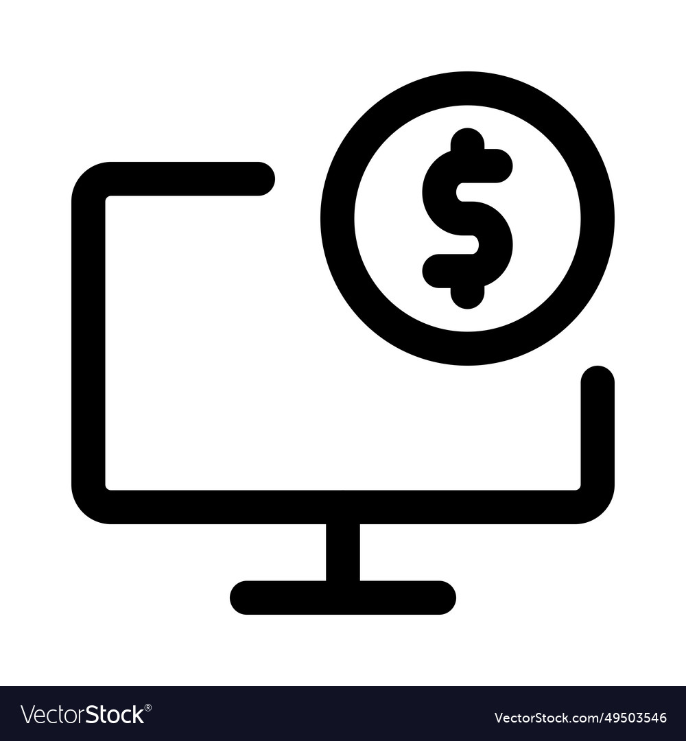 Payment processing software installed Royalty Free Vector