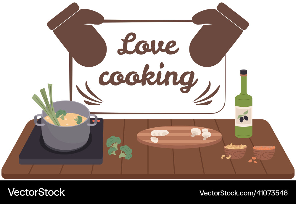 Premium cooking class label process of food Vector Image