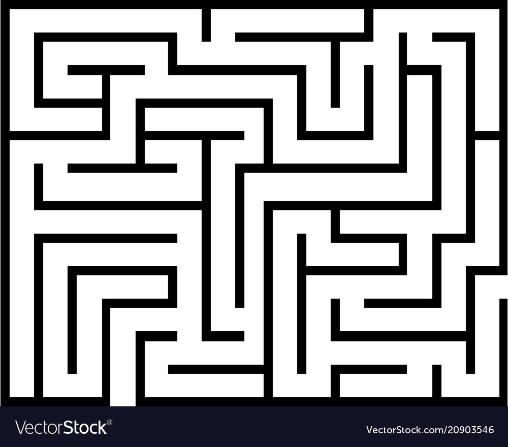 Rectangle maze isolated Royalty Free Vector Image