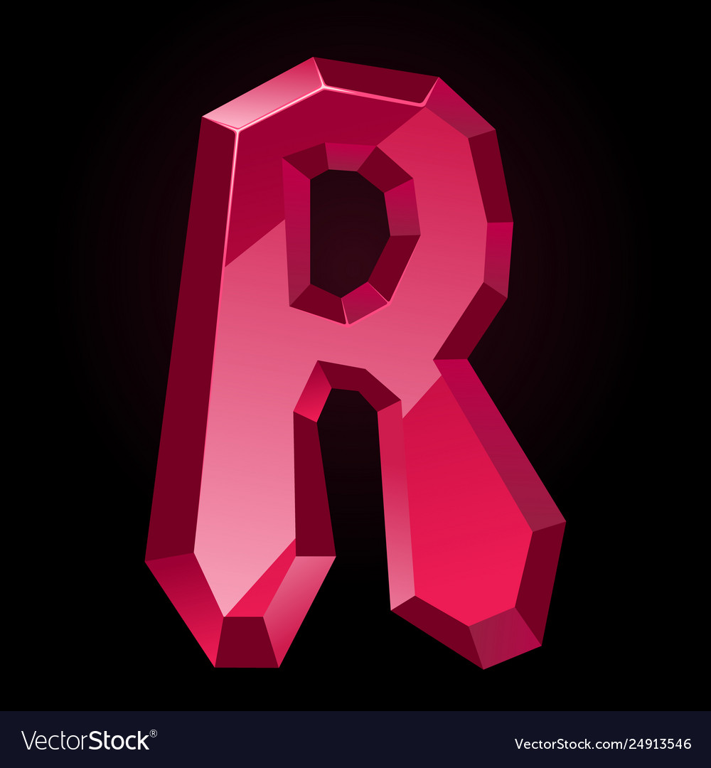 Ruby letter r Royalty Free Vector Image - VectorStock