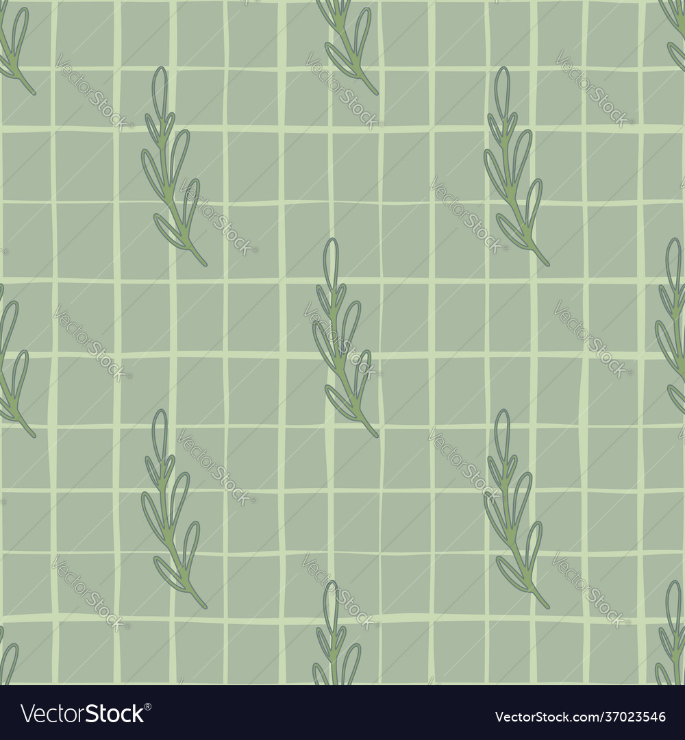 Simple scrapbook botanic branches seamless Vector Image