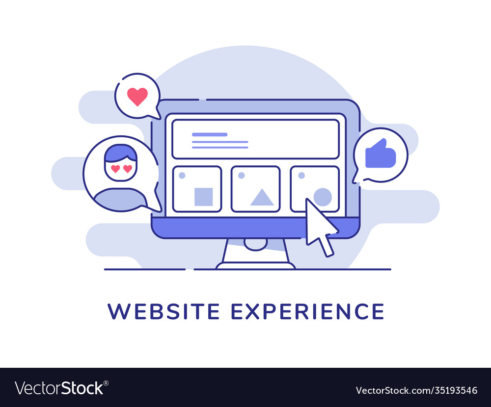 Website experience concept user interface Vector Image