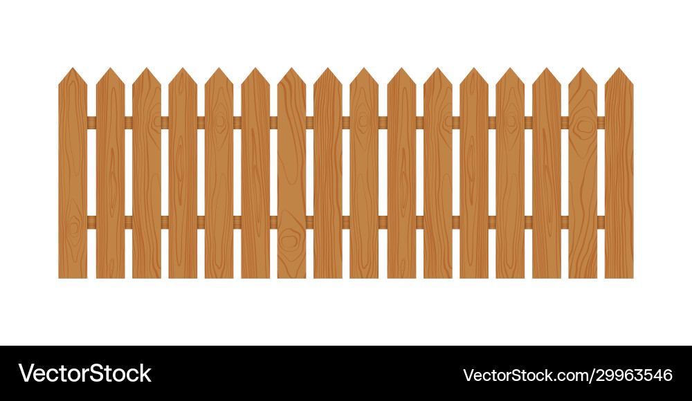 Wooden fence isolated Royalty Free Vector Image
