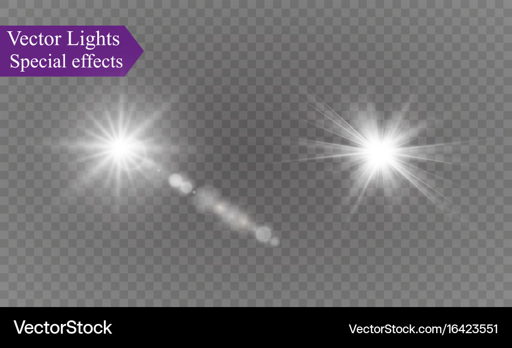 Abstract lens gold front solar flare transparent Vector Image