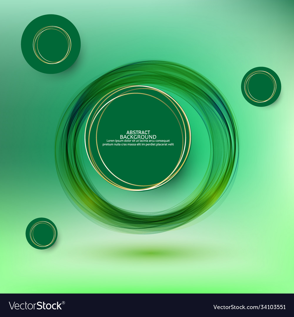 Abstract smooth light circle green design Vector Image