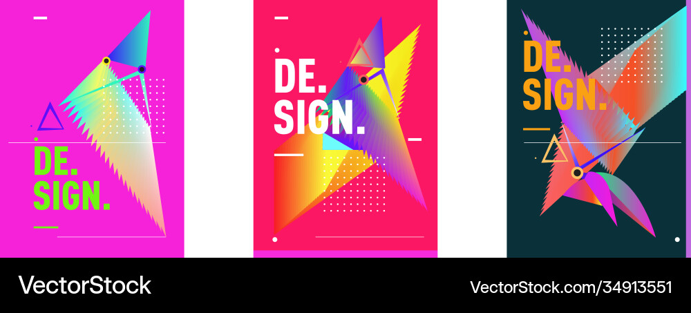 Colorful trendy abstract design template Vector Image