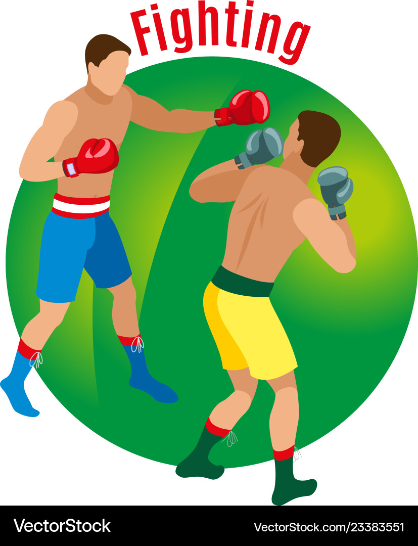 Fight club circle background Royalty Free Vector Image