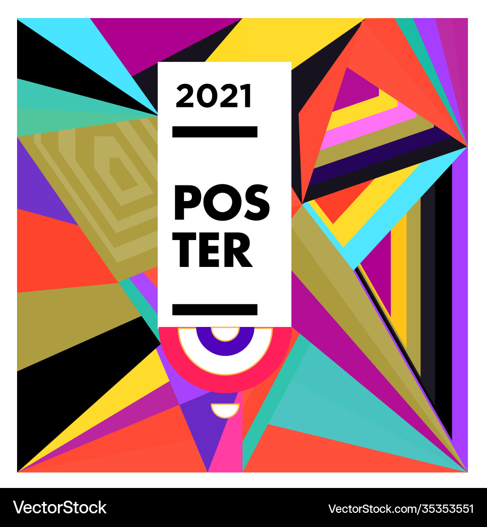 Geometric colorful pattern for poster and banner Vector Image