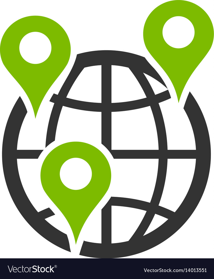 Global company branches flat icon Royalty Free Vector Image Global company branches flat icon Royalty Free Vector Image