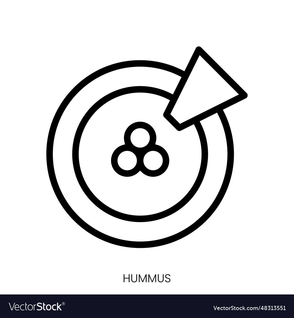 Hummus icon line art style design isolated on Vector Image