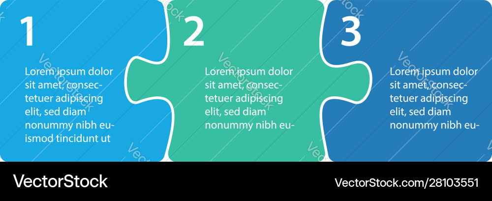 Infographics step blocks as puzzle jigsaw pieces Vector Image