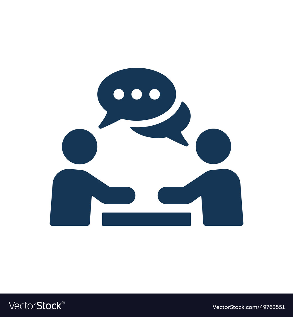 Interview icon isolated Royalty Free Vector Image