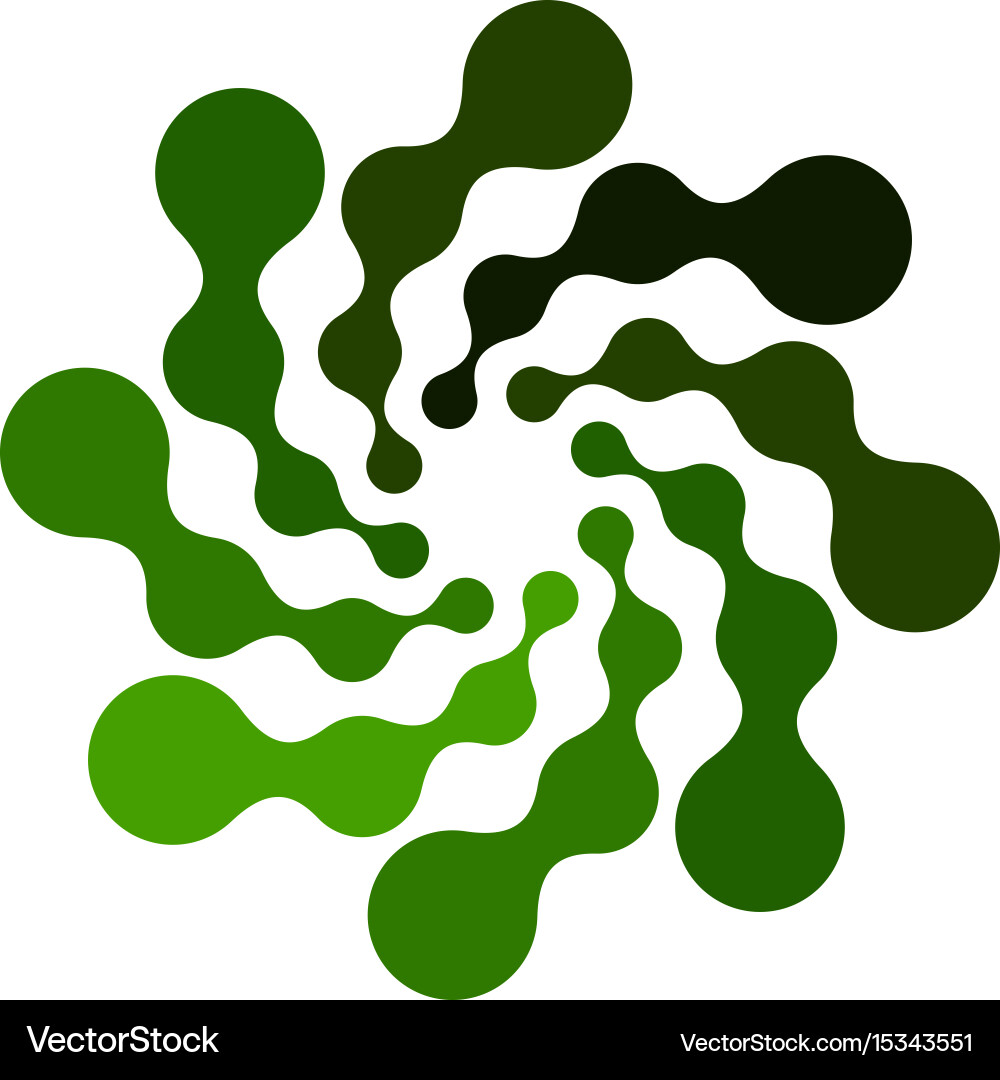 Isolated abstract green color round shape logo Vector Image