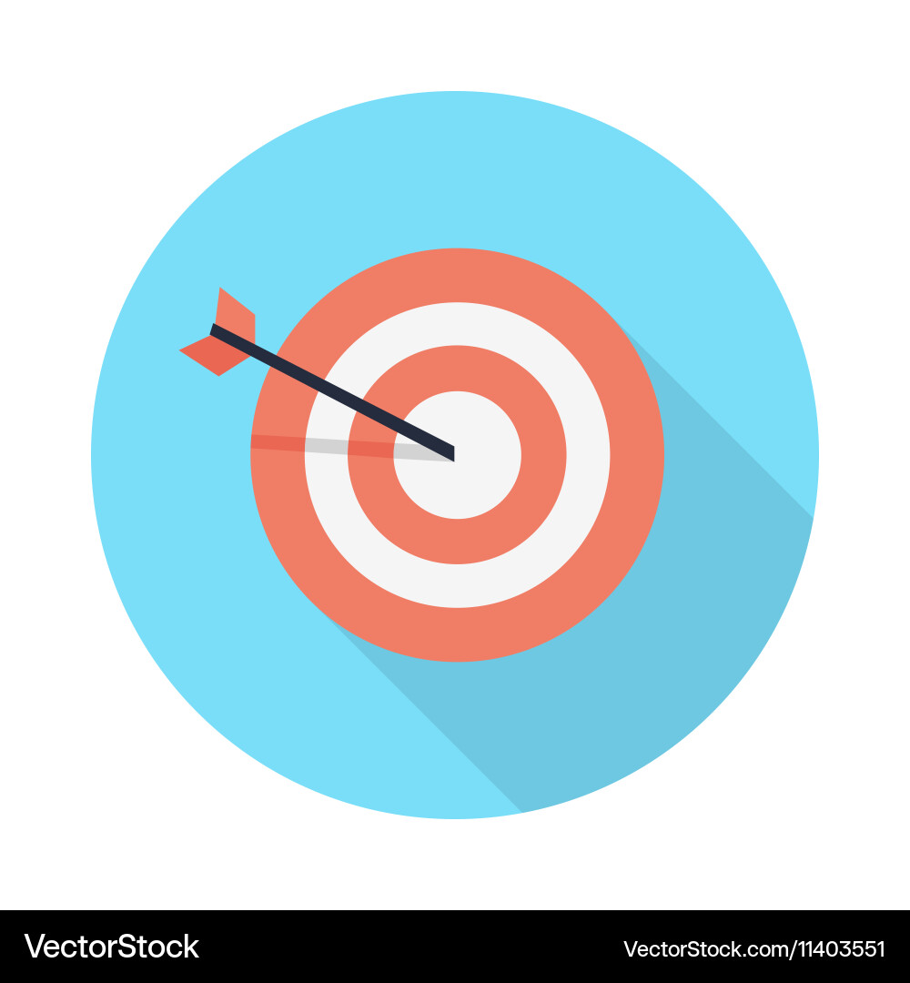 Pictograph target icon isolated on white Vector Image