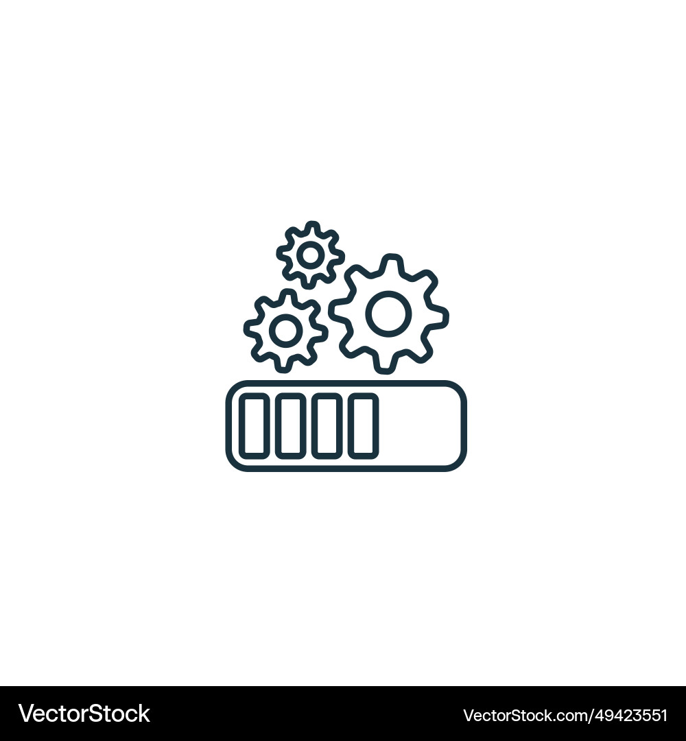 Progress outline icon monochrome simple sign from Vector Image