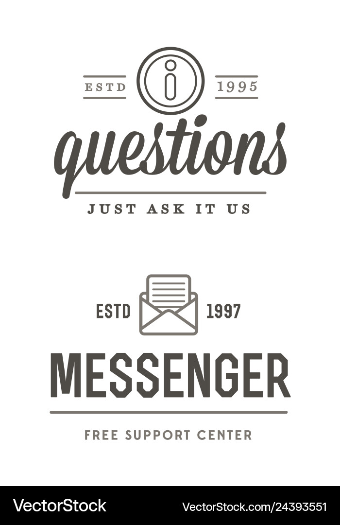 Set of support contact center service elements Vector Image