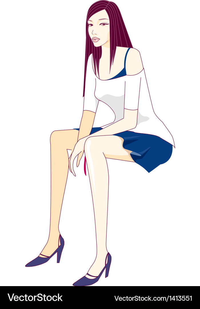 Side view of woman Royalty Free Vector Image - VectorStock