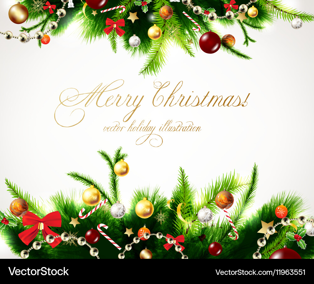 Traditional christmas background Royalty Free Vector Image