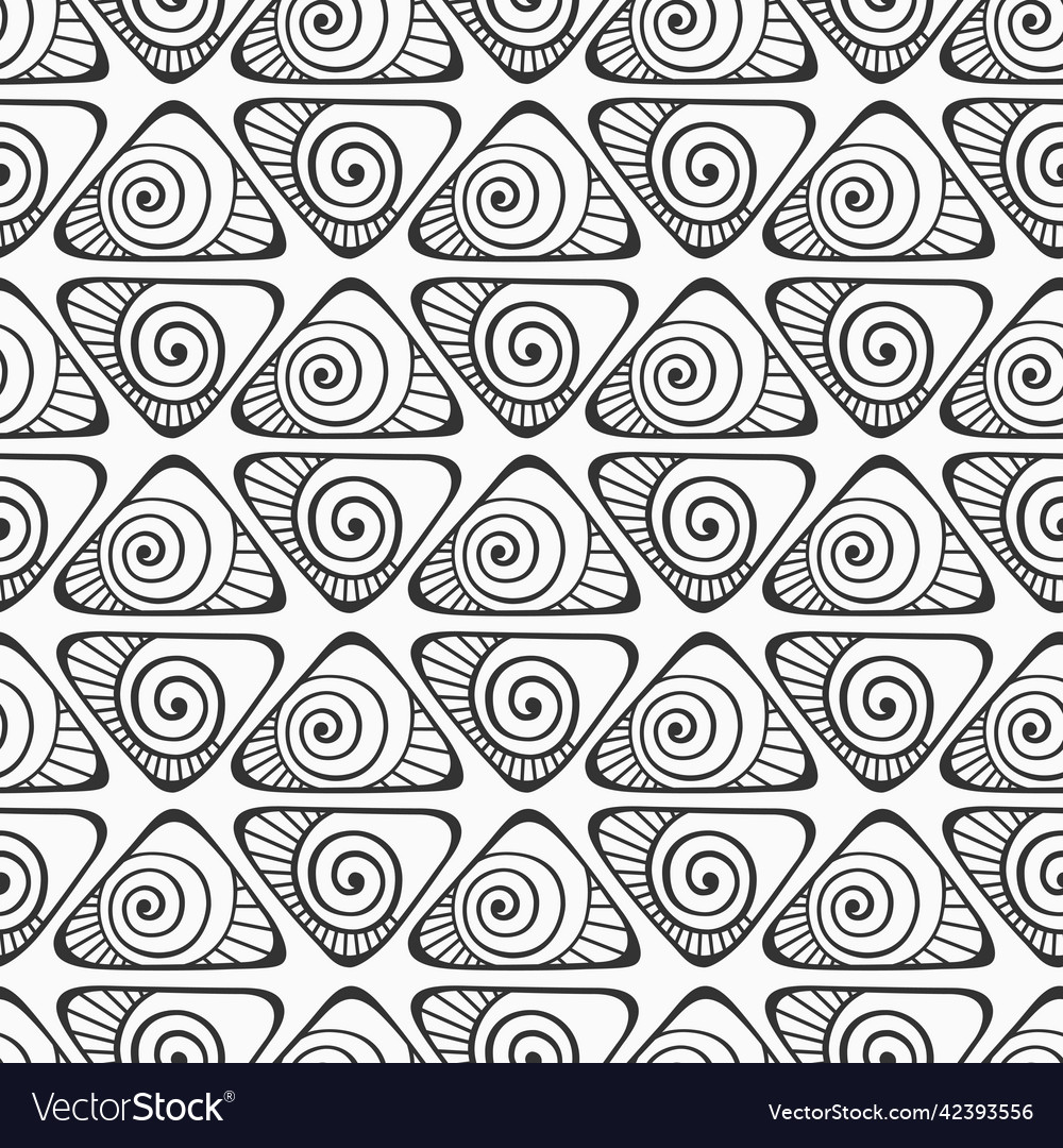 Abstract hand drawn triangles seamless pattern Vector Image Abstract hand drawn triangles seamless pattern Vector Image
