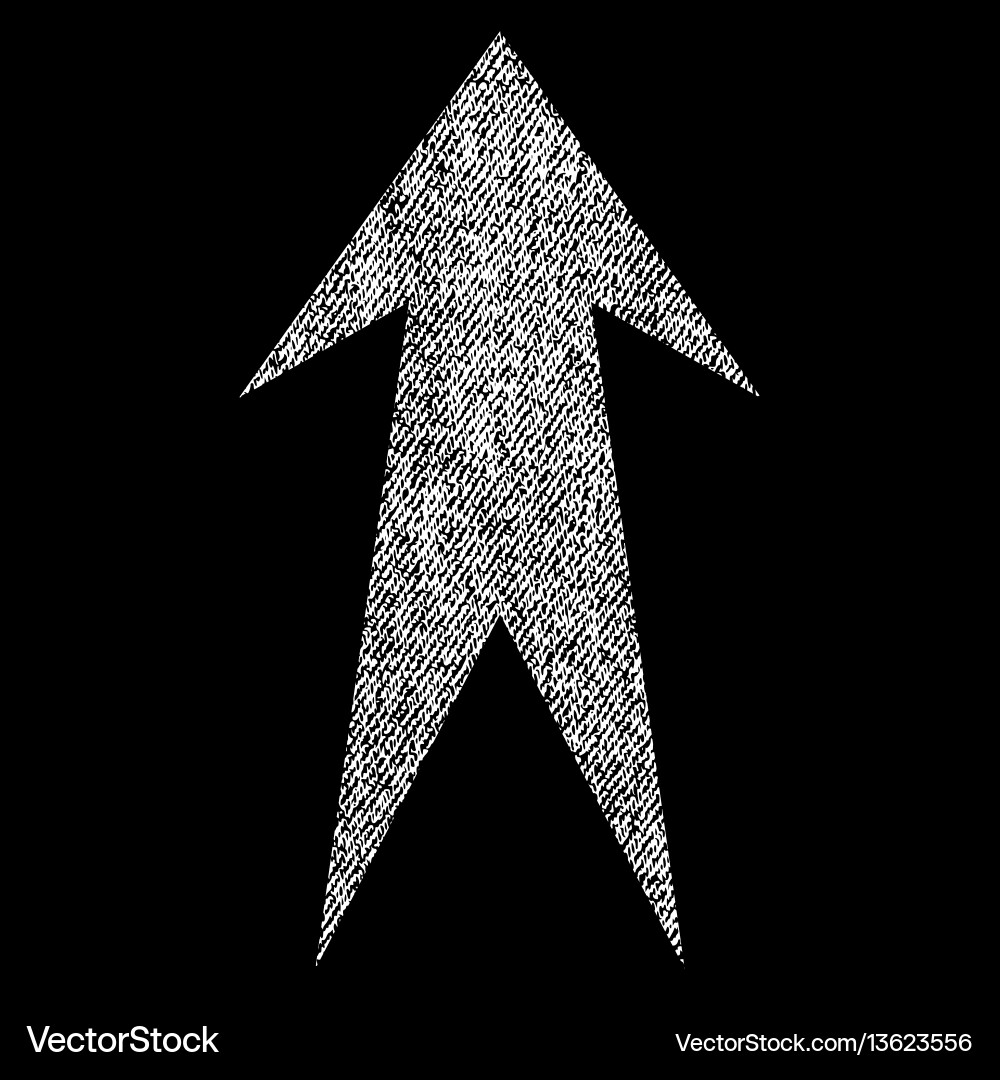 Arrow up fabric textured icon Royalty Free Vector Image