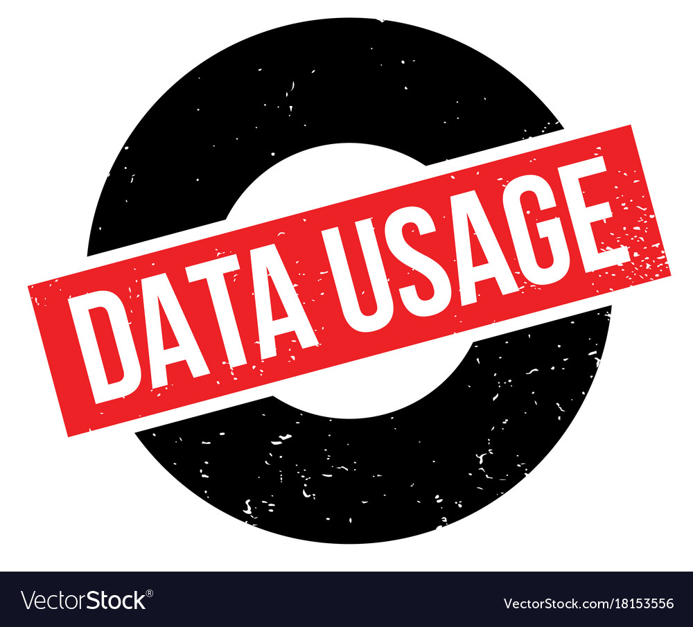 Data usage rubber stamp Royalty Free Vector Image